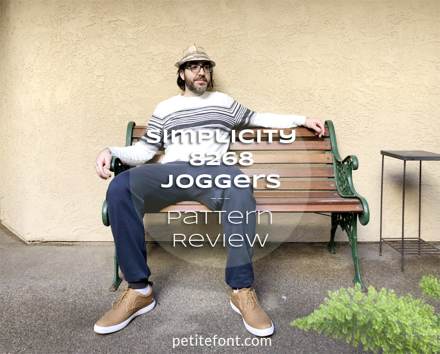 Simplicity 8268 Pattern Review - More Joggers for Him - Petite Font