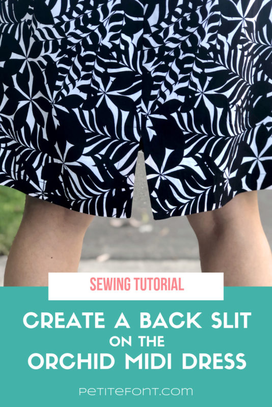 How to Create a Back Slit on the Orchid Midi Skirt - Petite Font