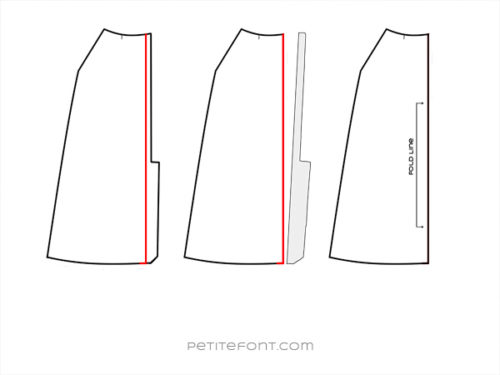 How to Create a Back Slit on the Orchid Midi Skirt - Petite Font