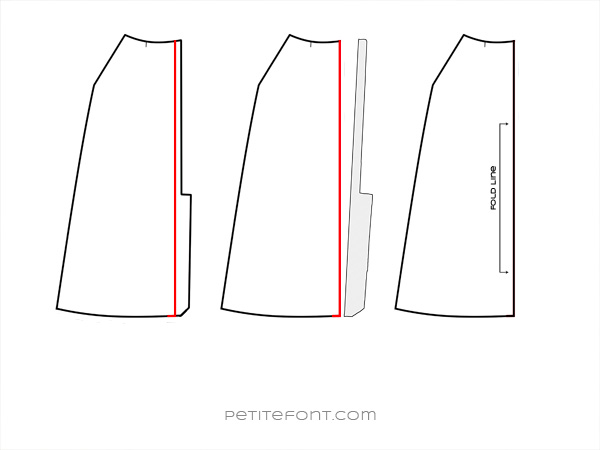 How to Create a Back Slit on the Orchid Midi Skirt - Petite Font