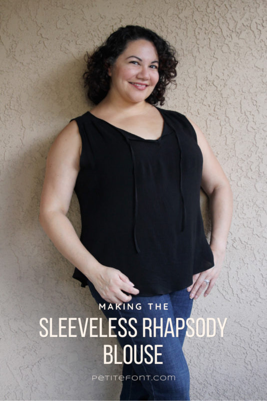 Love Notions Sleeveless Rhapsody Blouse - Pattern Review - Petite Font