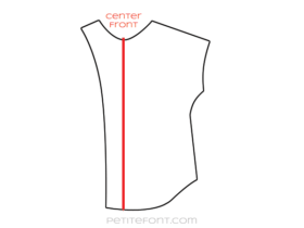 How to Sew a Woven T-shirt from a Button-Up Pattern - Petite Font